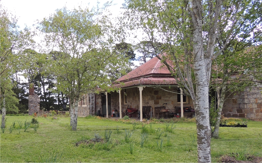 Green Hills, the Cree homestead in Taralga. The chimney stack of their ...